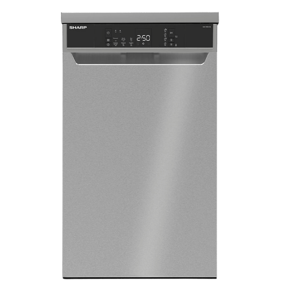 غساله اطباق شارب 10 فرد 6 برنامج تركي ديجيتال سلفر QW-V610-SS | AwadSerag